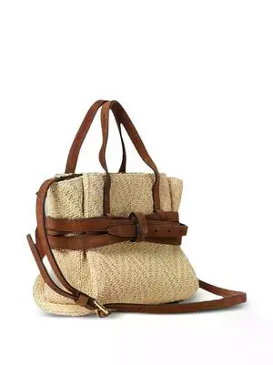 Moschino Woven-design Buckle-detail Shoulder Bag