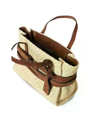 Moschino Woven-design Buckle-detail Shoulder Bag