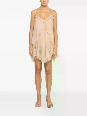 NISSA Open-back Silk Mini Dress
