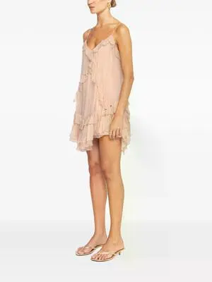 NISSA Open-back Silk Mini Dress