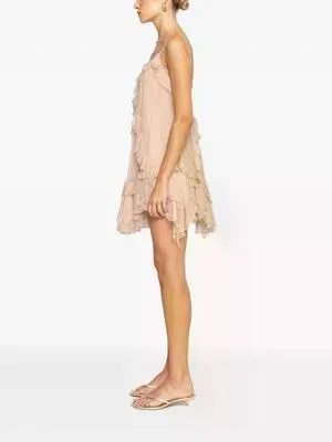 NISSA Open-back Silk Mini Dress