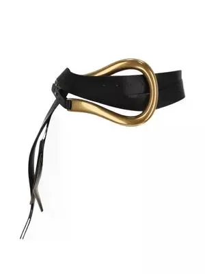 Bottega Veneta Horseshoe Buckle Double Strap Belt