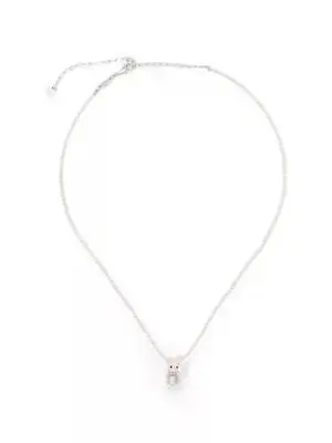 YVMIN Woven Mini Rabbit Pendant Necklace - Silver