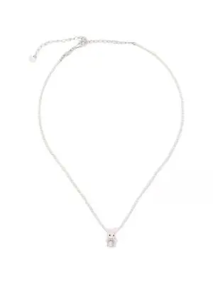 YVMIN Woven Mini Rabbit Pendant Necklace - Silver