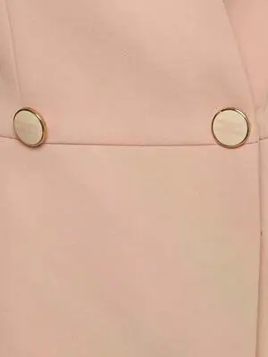 Elisabetta Franchi Double-breasted Crepe Mini Dress - Pink