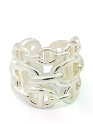Hermès 2010s Chaîne D'ancre Enchene Gm Ring - Silver