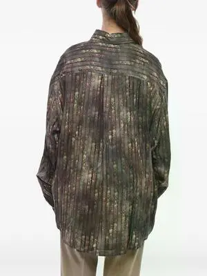 Y/project Floral-print Striped Shirt