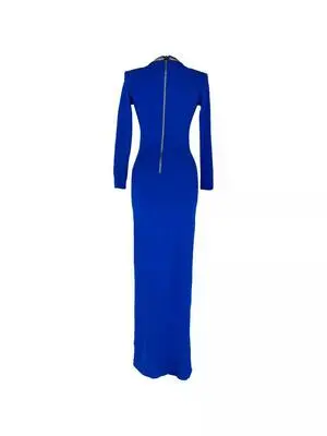 Balmain Crystal-embellished Wrap-effect Maxi Dress