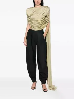 DARKPARK Taylor Button-embellished Pleated Trousers - Black