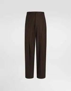 Dolce & Gabbana Wool Pinstriped Trousers - Multicolor