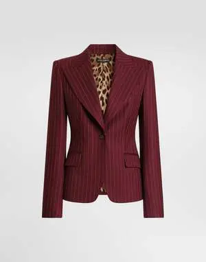 Dolce & Gabbana Turlington Single-breasted Pinstripe Wool Jacket - Multicolor