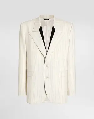 Dolce & Gabbana Sinatra Single-breasted Pinstripe Wool Jacket Suits And Blazers - Multicolor