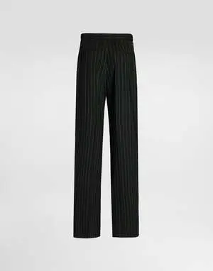 Dolce & Gabbana Pinstripe Wool Trousers Pants And Shorts Multi-colored