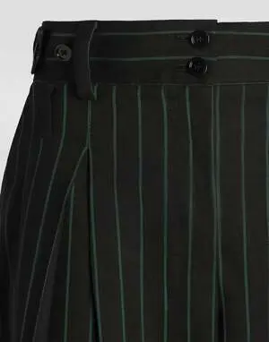 Dolce & Gabbana Pinstripe Wool Trousers Pants And Shorts Multi-colored