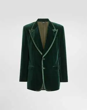 Dolce & Gabbana Single-breasted Tuxedo Jacket In Velvet Suits And Blazers - One-color