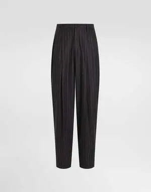 Dolce & Gabbana Pinstripe Flannel Trousers - Multicolor