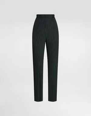 Dolce & Gabbana Pinstripe Wool Trousers Pants And Shorts Multi-colored - Multicolor