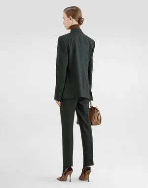 Dolce & Gabbana Pinstripe Wool Trousers Pants And Shorts Multi-colored