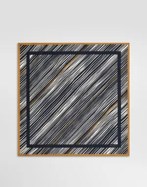 Dolce & Gabbana 70x70 Striped Silk Twill Scarf Scarves And Silks - Multicolor