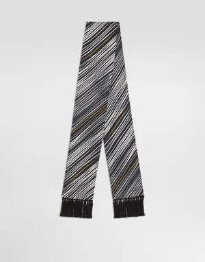 Dolce & Gabbana Striped-print Twill Scarf Scarves And Silks - Multicolor
