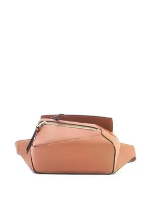 Loewe Puzzle Bumbag Leather Mini Belt Bag - Brown