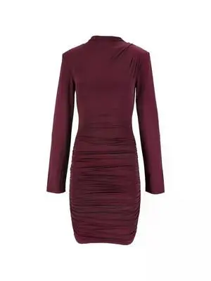 ROTATE BY BIRGER CHRISTENSEN Drapey Mini Dress Bordeaux