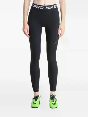 Nike Pro Logo-waistband Leggings - Black