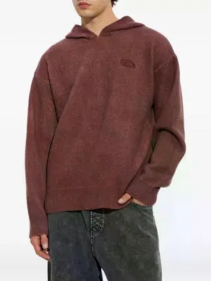 DIESEL® Double-dyed Hoodie In Wool-blend Knit