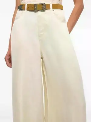 Pinko Palazzo Trousers In Peachskin-feel Twill