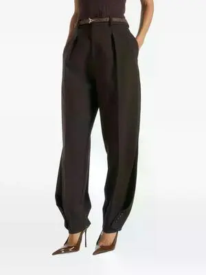 Manière De Voir Sophie In Twist Leg Tailored Trousers - Brown