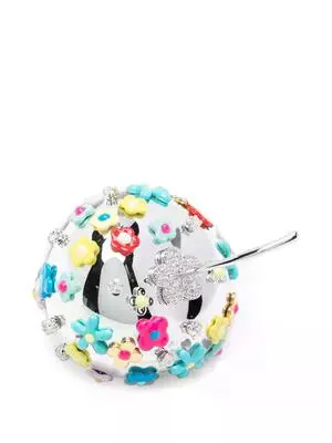 YVMIN Floral-embellished Apple-shaped Ring - Silver