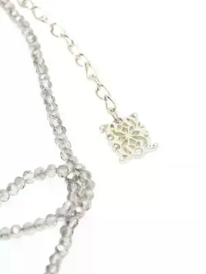 PANICALE Layered Beaded Necklace - Silver
