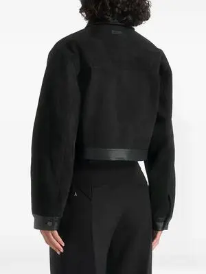 Manière De Voir Denise Suede & Pebbled Leather Jacket