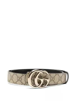 Gucci Gg Supreme Reversible Belt - Neutrals