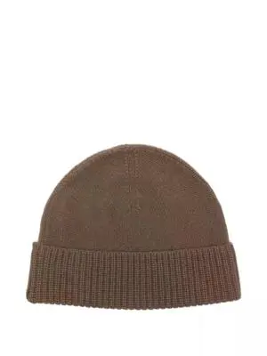 JOSEPH Ribbed-knit Beanie Hat - Brown