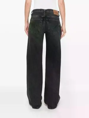 DONDUP Jacklyn Faded-effect Wide-leg Jeans - Black