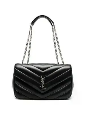Saint Laurent Medium Loulou Matelassé Leather Shoulder Bag - Black