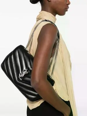 Saint Laurent Medium Loulou Matelassé Leather Shoulder Bag - Black