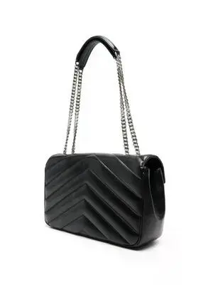 Saint Laurent Medium Loulou Matelassé Leather Shoulder Bag - Black