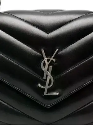 Saint Laurent Medium Loulou Matelassé Leather Shoulder Bag - Black