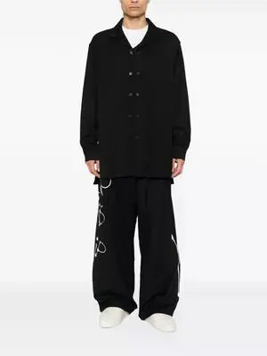 Y3 Double-breasted Notched-collar Shirt