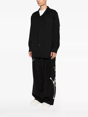 Y3 Double-breasted Notched-collar Shirt