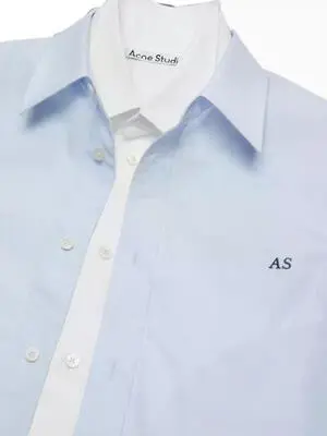 Acne Studios Layered-effect Logo-embroidered Shirt