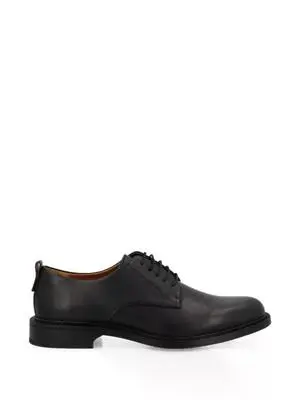 Hugo Derby Shoes In Leather With Embossed Logo - Black