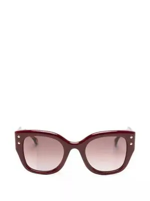 Carolina Herrera Square-frame Sunglasses - Red