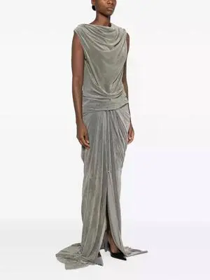 Rick Owens Draped Velvet Maxi Dress