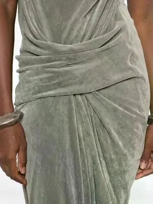 Rick Owens Draped Velvet Maxi Dress