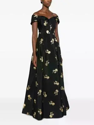Rebecca Vallance Mariya Floral-jacquard Gown