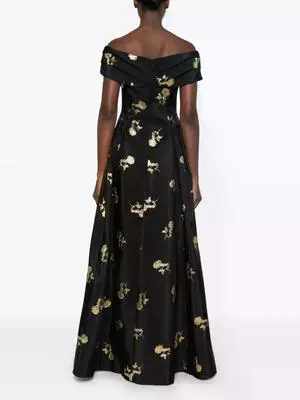Rebecca Vallance Mariya Floral-jacquard Gown