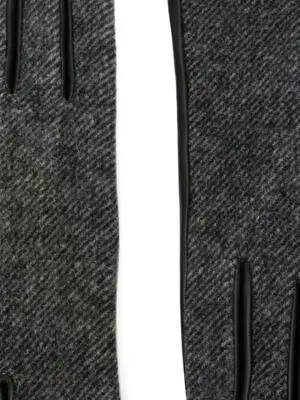 Barbour Tweed-effect Leather-trim Gloves